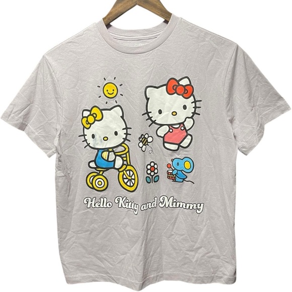 Hello Kitty | Tops | Hello Kitty And Mimmy Front Graphic Short Sleeve ...